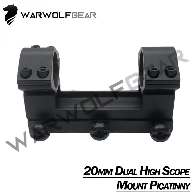 20mm Dual High Scope Mount Picatinny - WarWolf Gear