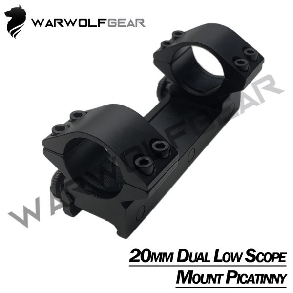 20mm Dual Low Scope Mount Picatinny - WarWolf Gear